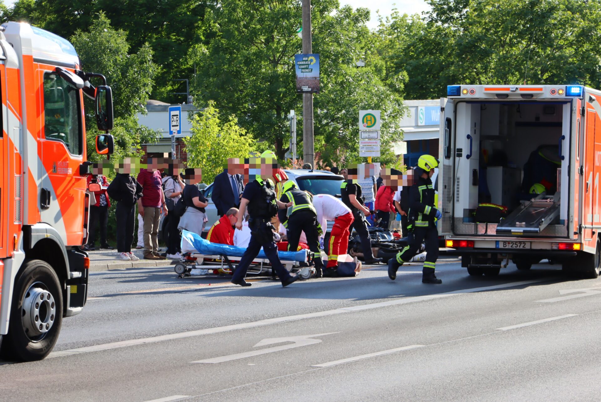 Schwerer Verkehrsunfall Marzahn Heute