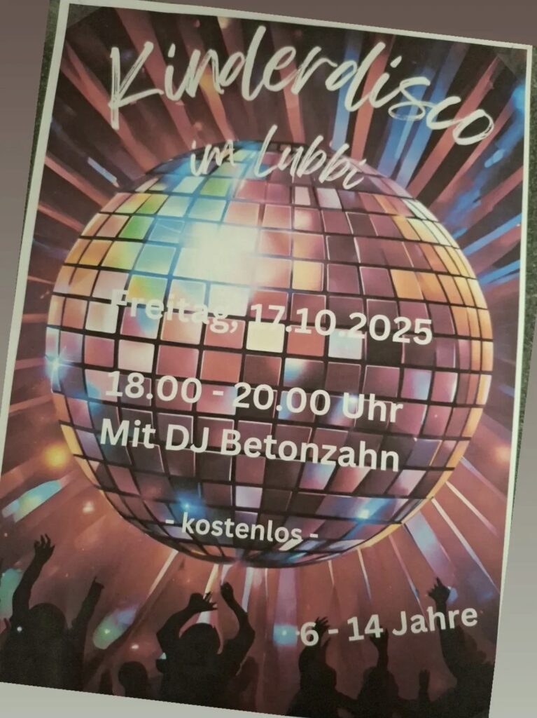 Kinderdisco im Lubbi: Tanzen, Spaß und Musik mit DJ Betonzahn ...